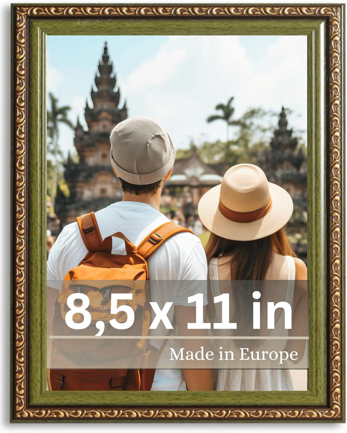 CERPXFF-Picture Frame Chagall 8,5x11 Brown Green - Vintage Picture ...