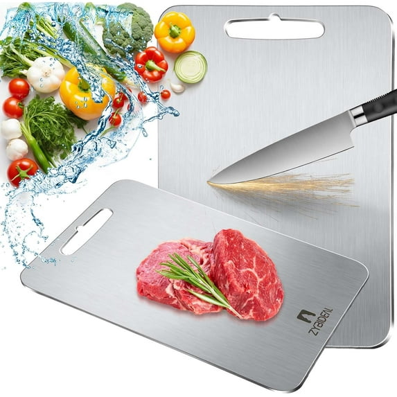 CERPXFF-Pure Titanium Cutting Board, Stainless Cutting Boards for ...