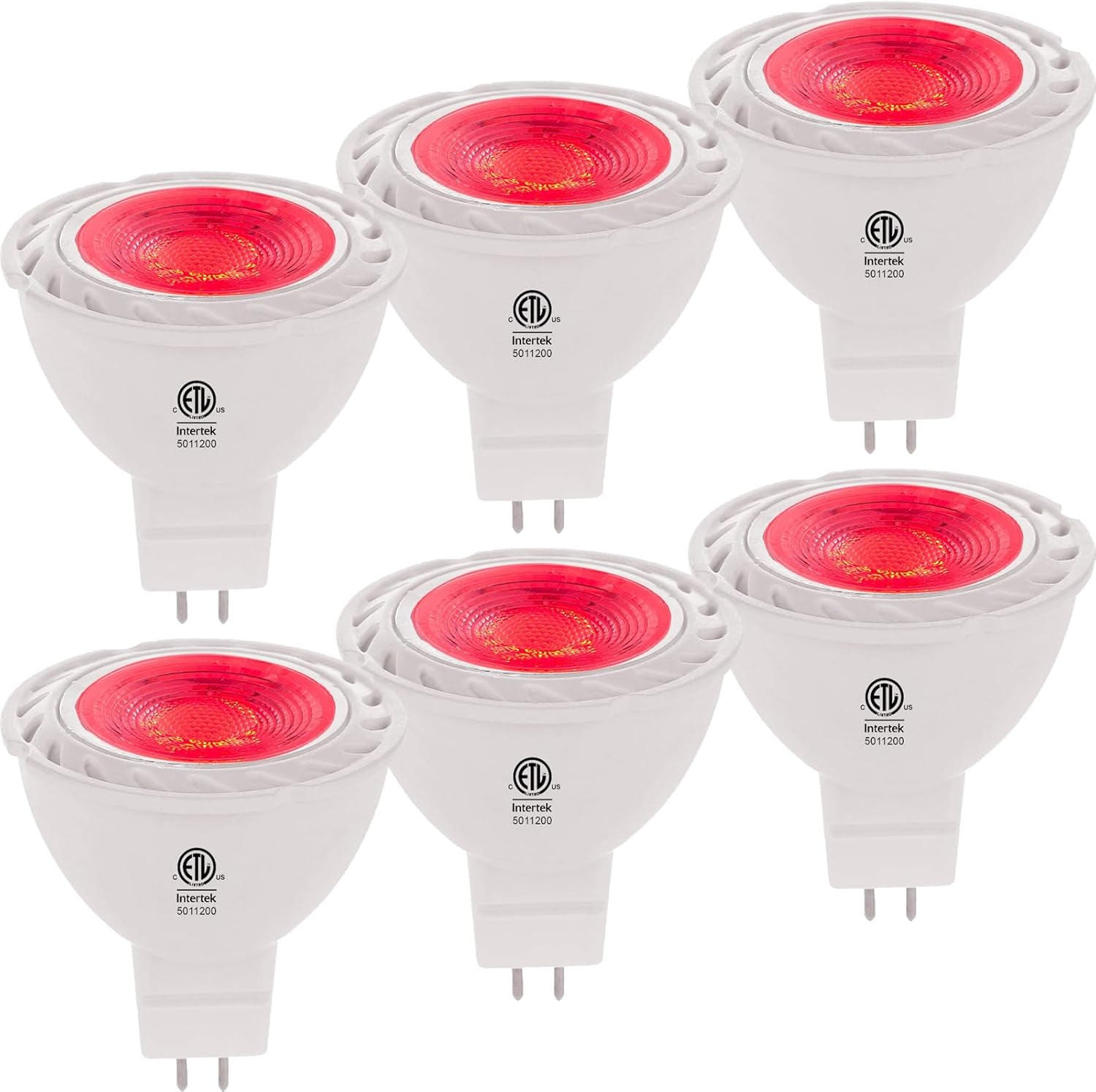 CERPXFF-Red MR16 LED Light Bulbs 50W Equivalent Halogen Replacement 6W ...