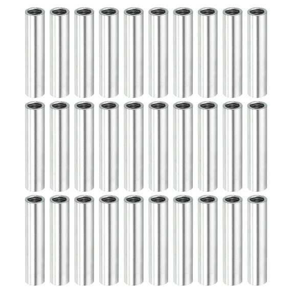 CERPXFF-Round Coupling Nut, M4x0.7mm Female Thread 25mm(0.98") Round ...