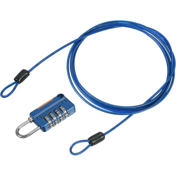 CERPXFF-Security Steel Cable with 4 Digits Combination Locks - Coated ...