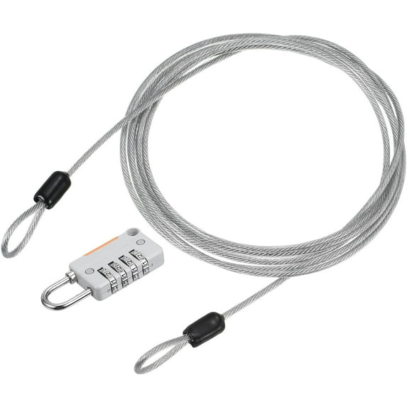 CERPXFF-Security Steel Cable with 4 Digits Combination Locks - Coated ...