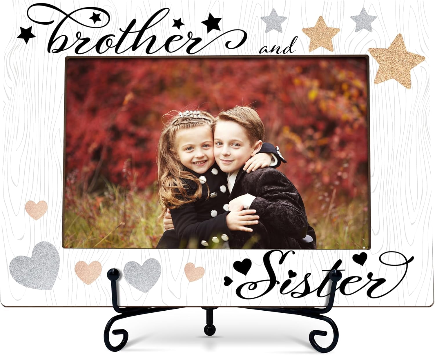 CERPXFF-Siblings Photo Frame, Family Frames With Stand, Brother And ...