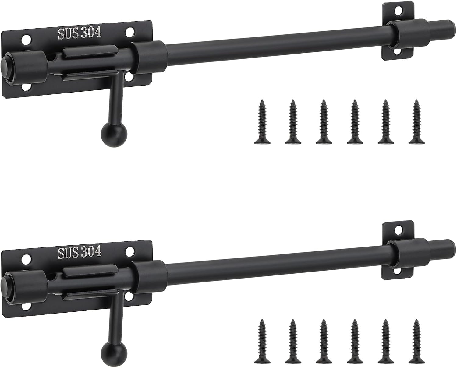 CERPXFF-Slide Bolt Gate Latch, 2 Pack 10 Inch 304 Stainless Steel ...