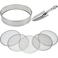 CERPXFF-Soil Sieve Stainless Steel Riddle Sieve Set Garden Potting ...