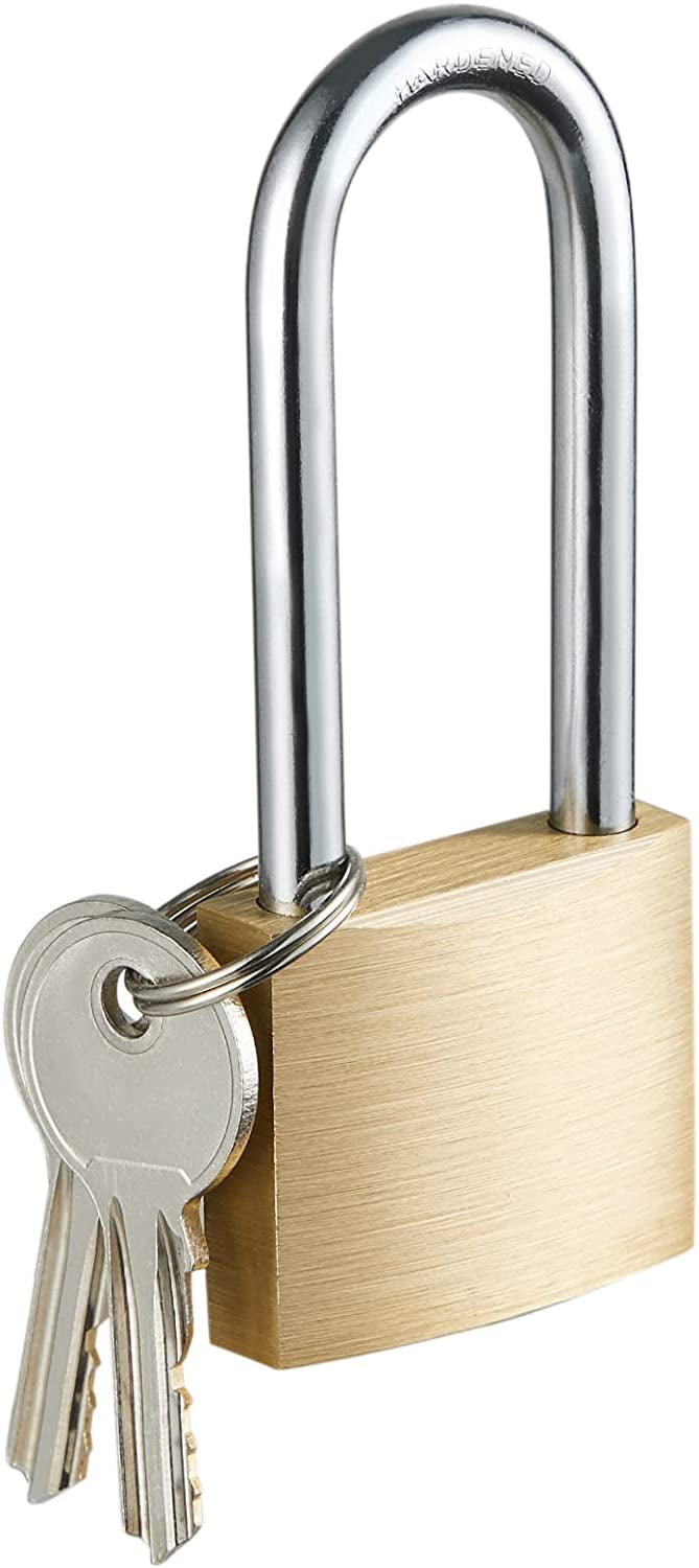 CERPXFF-Solid Brass Lock and Key,Pad Lock with 1-9/16 in. (40 mm) Wide ...