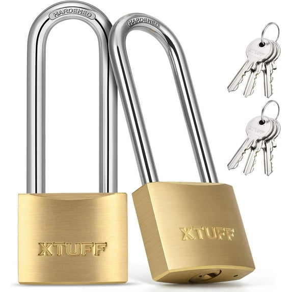 CERPXFF-Solid Brass Padlock with 6 Same Keys, Keyed Alike Padlock with ...