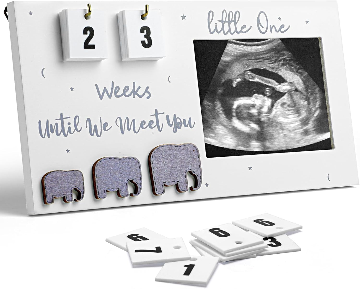 CERPXFF-Sonogram Picture Frame with Countdown Weeks Ultrasound Photo ...