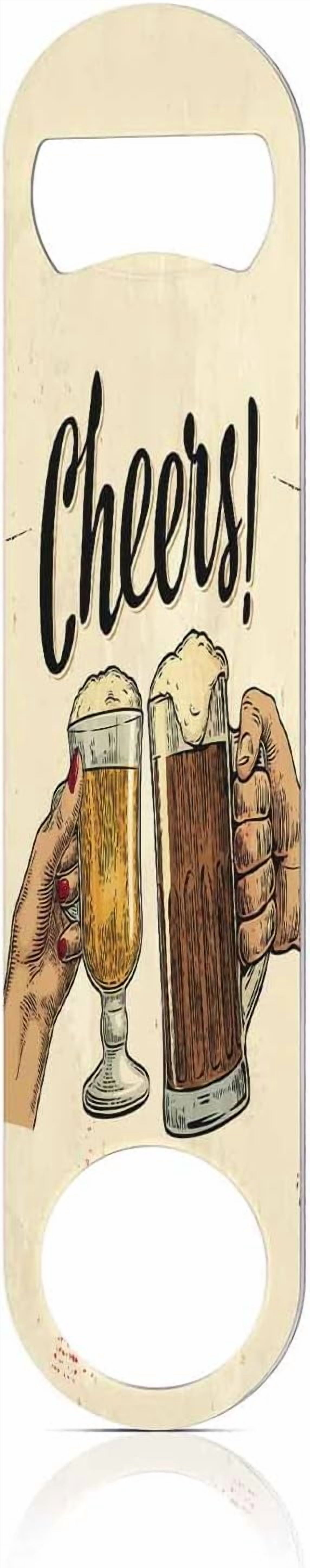 CERPXFF-Stainless Steel Bottle Opener - Cheers Hand Holding Glass Beer ...