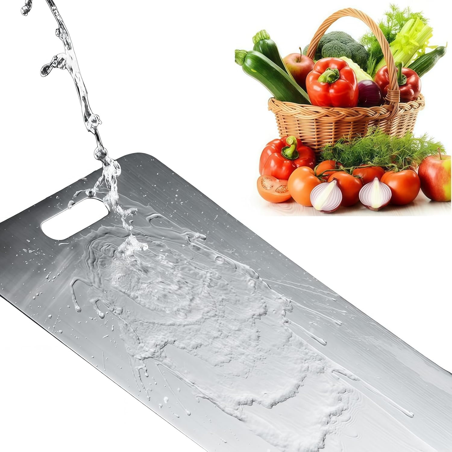 CERPXFF-Stainless Steel Cutting Board-Durable Metal Chopping Boards for ...