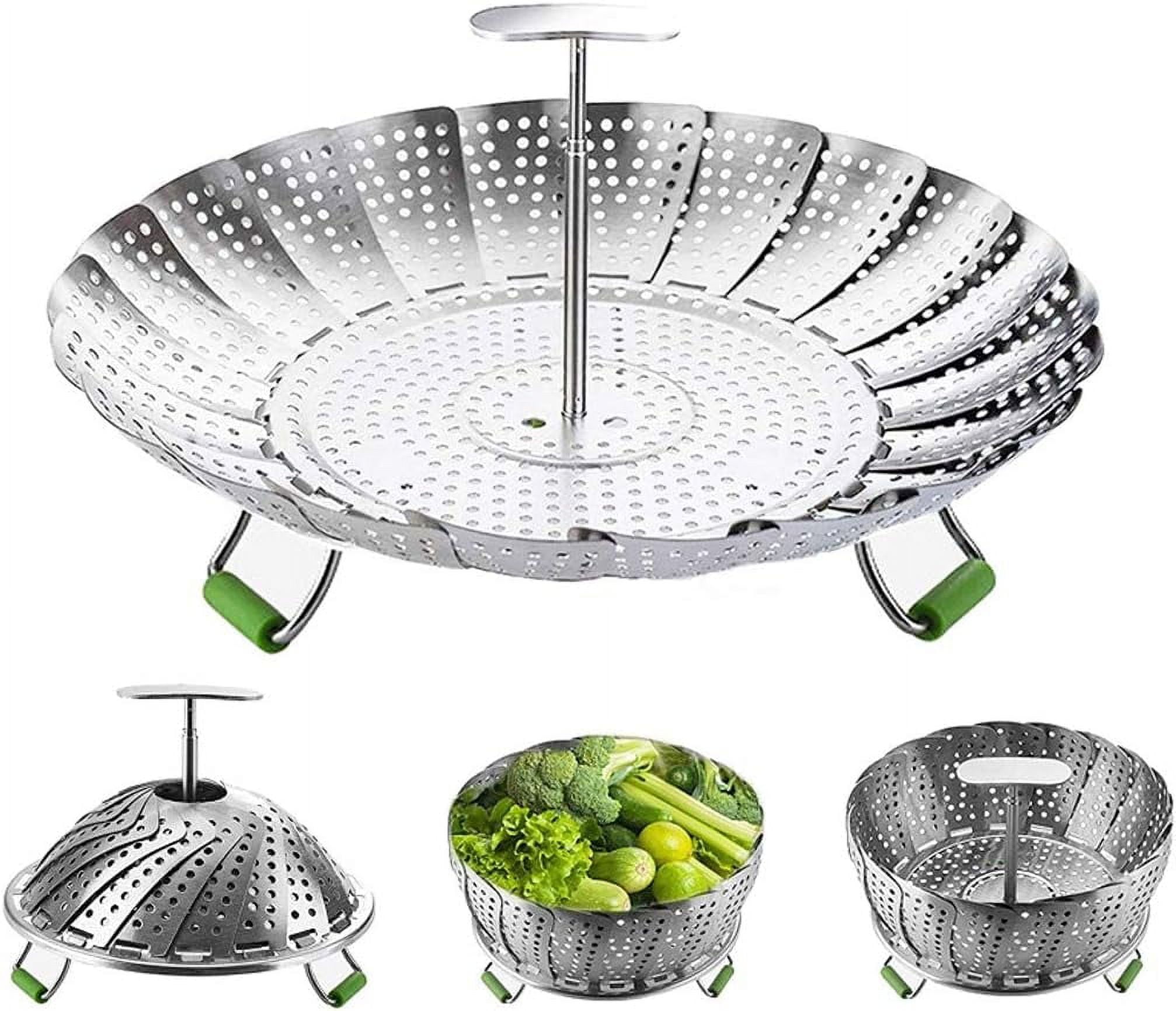 CERPXFF-Stainless Steel Vegetable Steamer Foldable Steamer, Used For ...