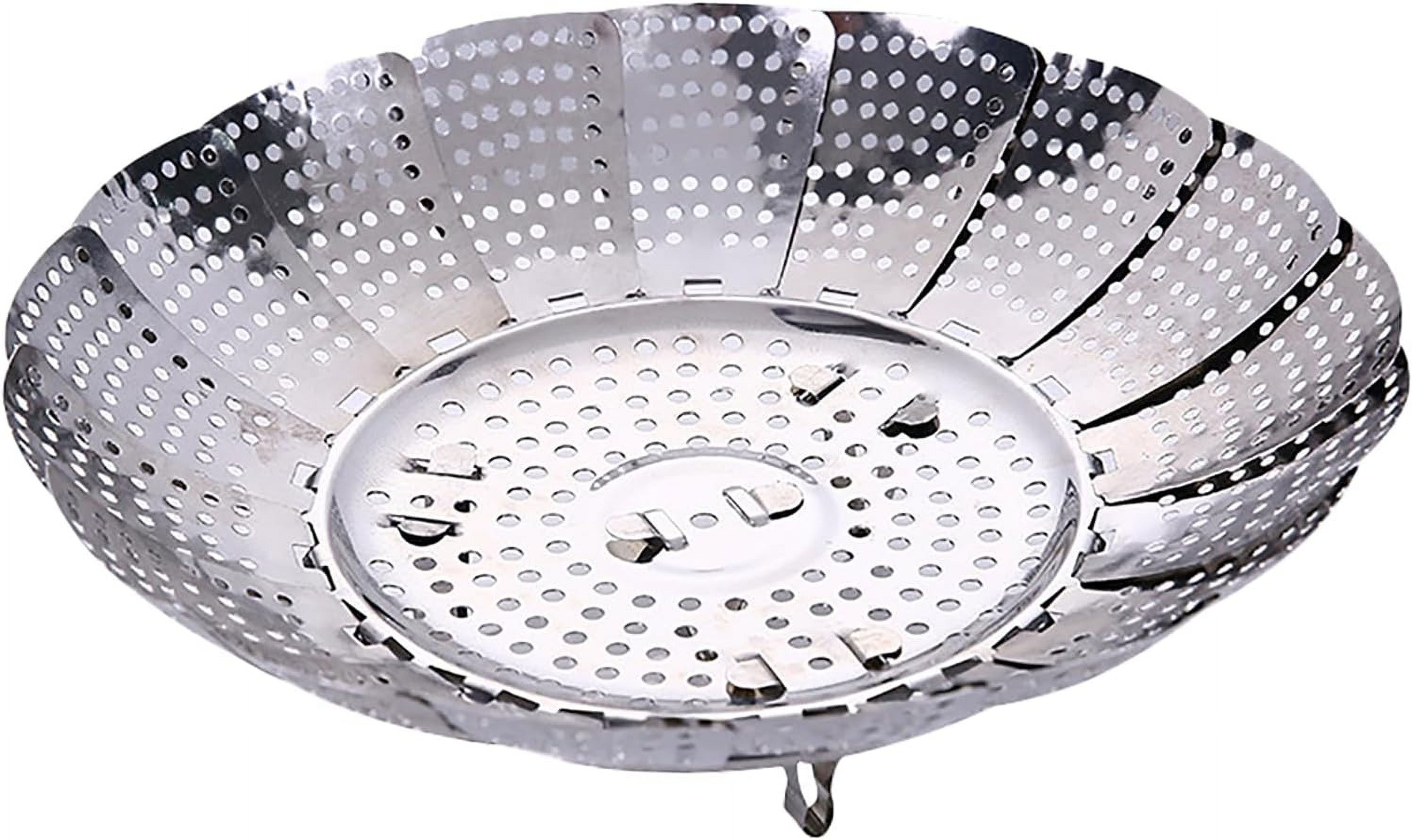 CERPXFF-Steamer Basket, Stainless Steel Vegetable Steamer Folding ...