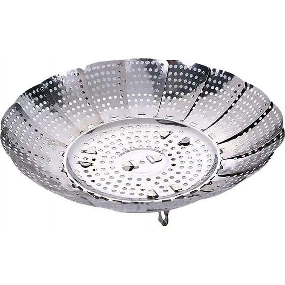 CERPXFF-Steamer Basket, Stainless Steel Vegetable Steamer Folding ...