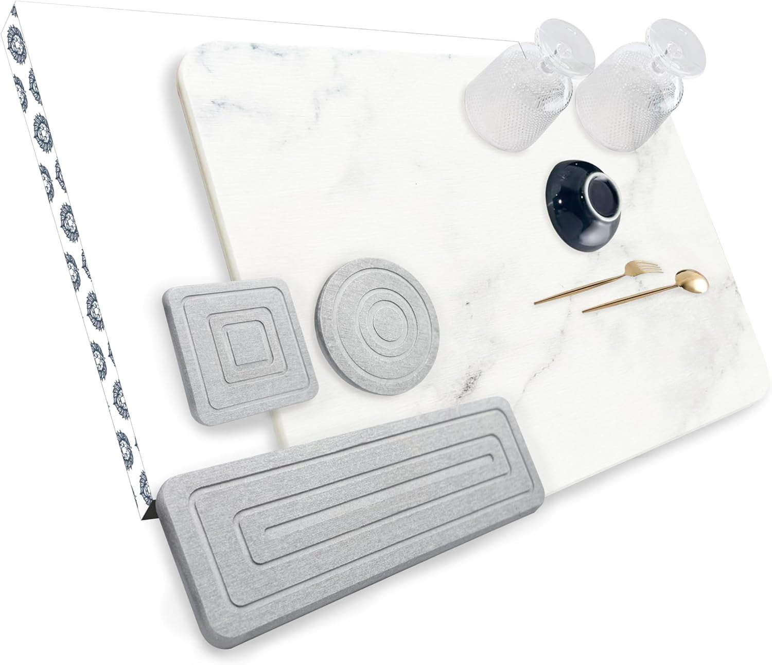 CERPXFF-Stone Drying Mat for Kitchen Counter – Quick Dry Diatomaceous ...