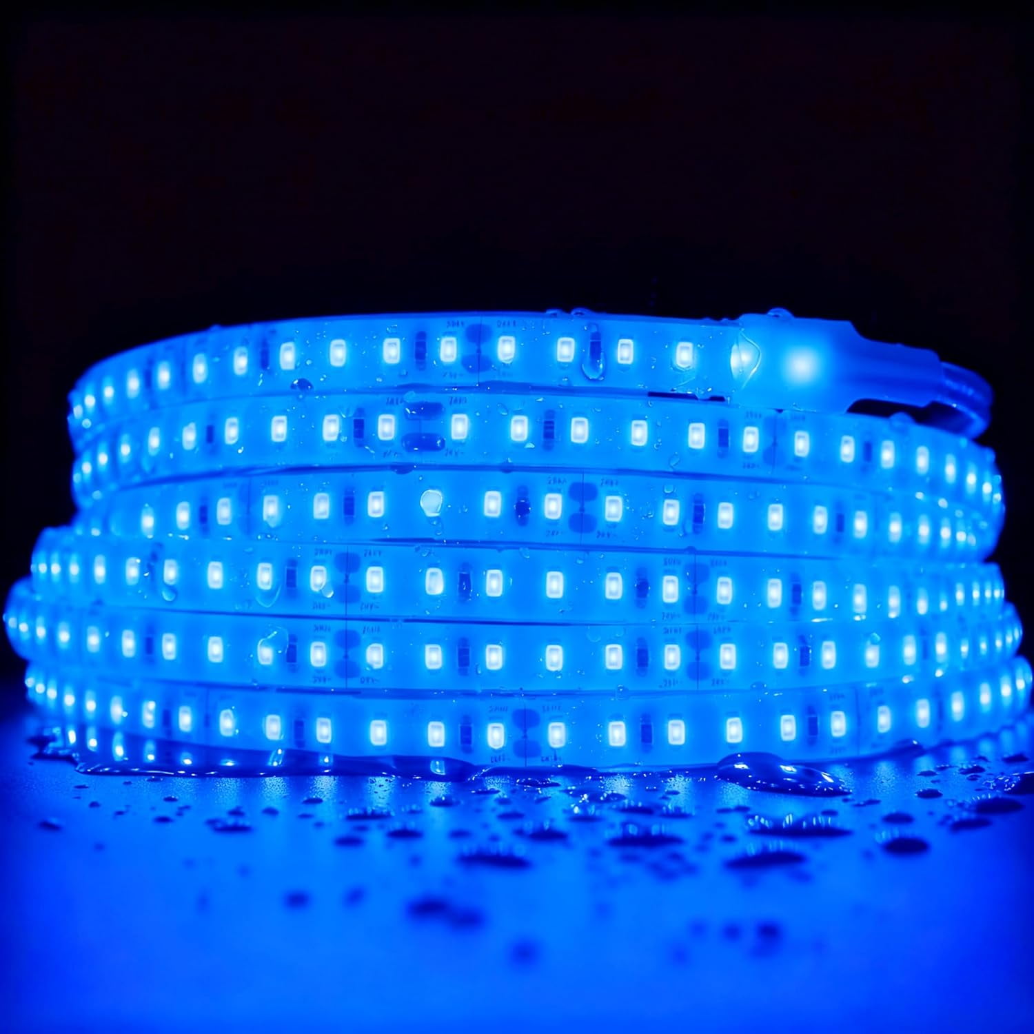 CERPXFF-SuperLightingLED 24 Volt Blue LED Strip Sauna Light, Heat-Tolerant Flexible Dimmable ...