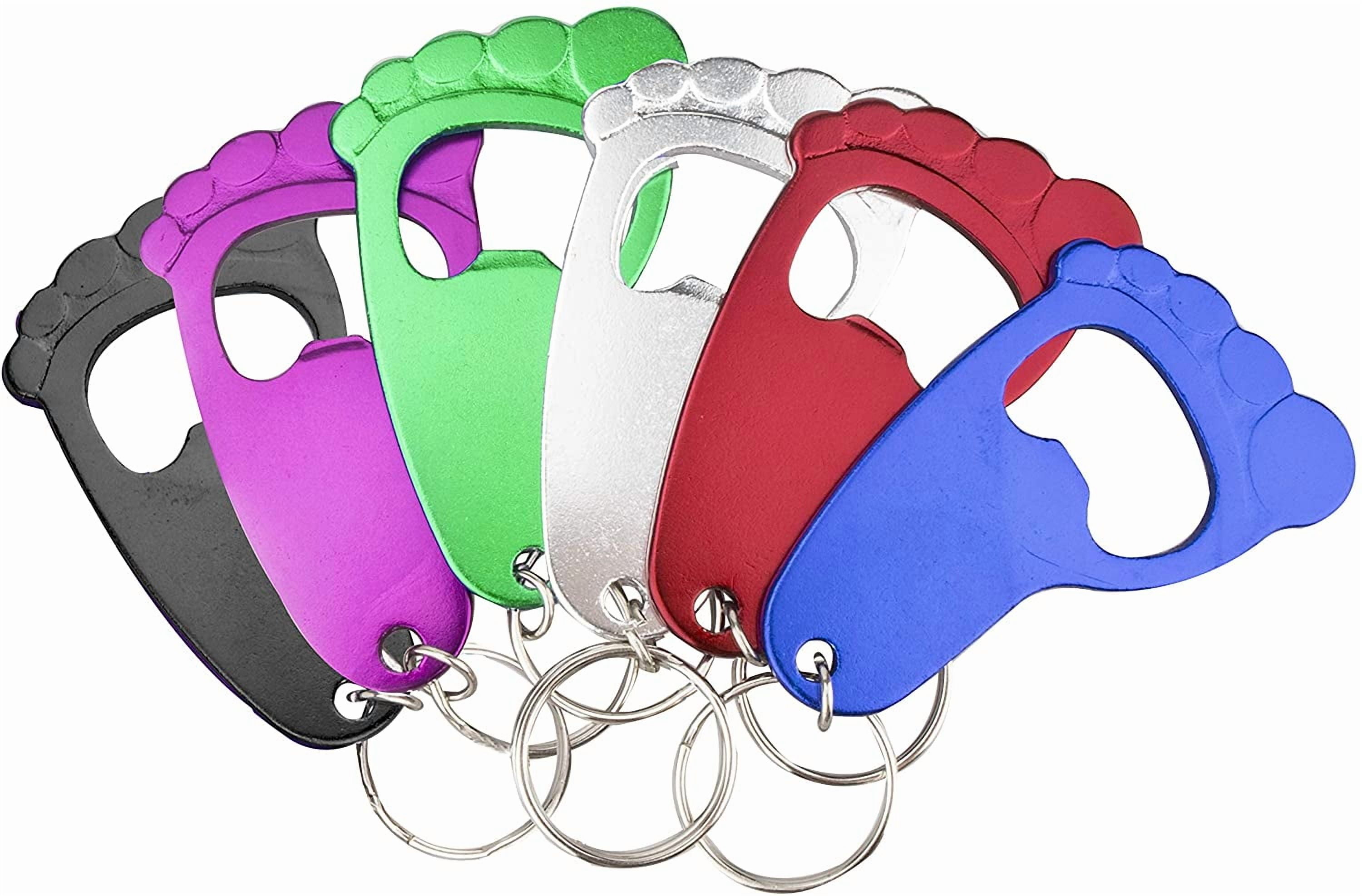 CERPXFF-Swatom Foot Shape Bottle Opener with Keychain Key Tag Chain ...