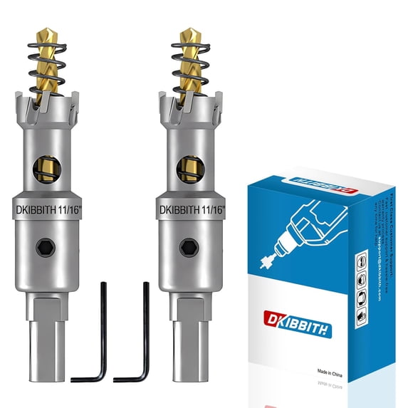 CERPXFF-TCT Hole Saw Set, 2-Pack 11/16" (18mm) Heavy Duty Tungsten ...