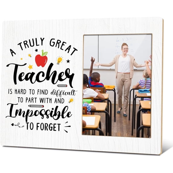 CERPXFF-Teacher Appreciation Photo Frame, 8x10 Inch, Red, Rustic Wooden ...