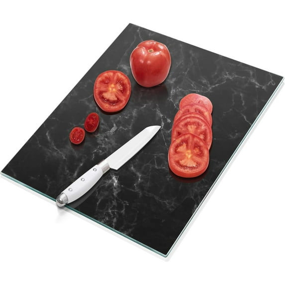 CERPXFF-Tempered Glass Cutting Board for Kitchen (12x16"), Long Lasting ...