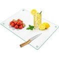 CERPXFF-Tempered Glass Cutting Board for Kitchen Counter, Clear Cutting ...