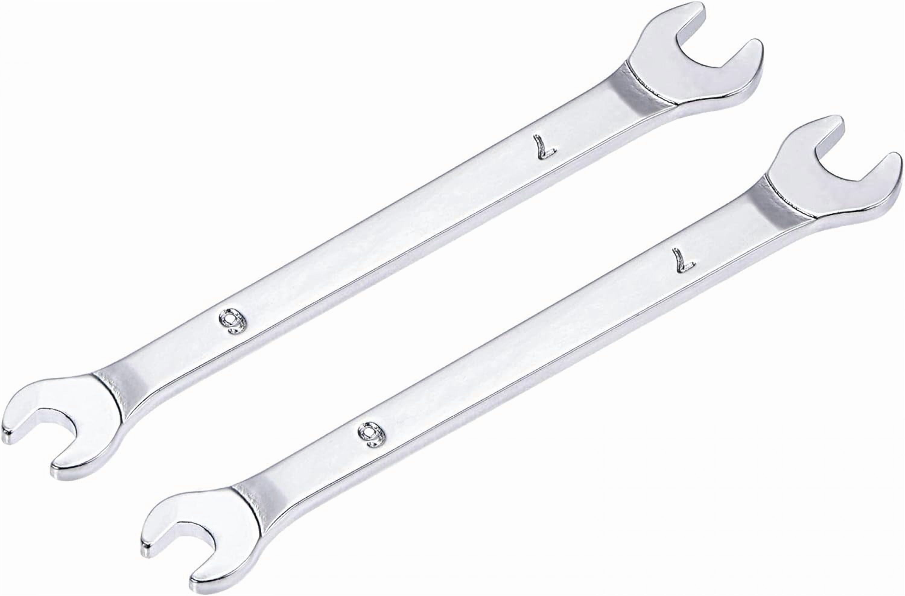 CERPXFF-Thin Open End Wrench, 6mm x 7mm Metric Mirror-Chrome Plated ...