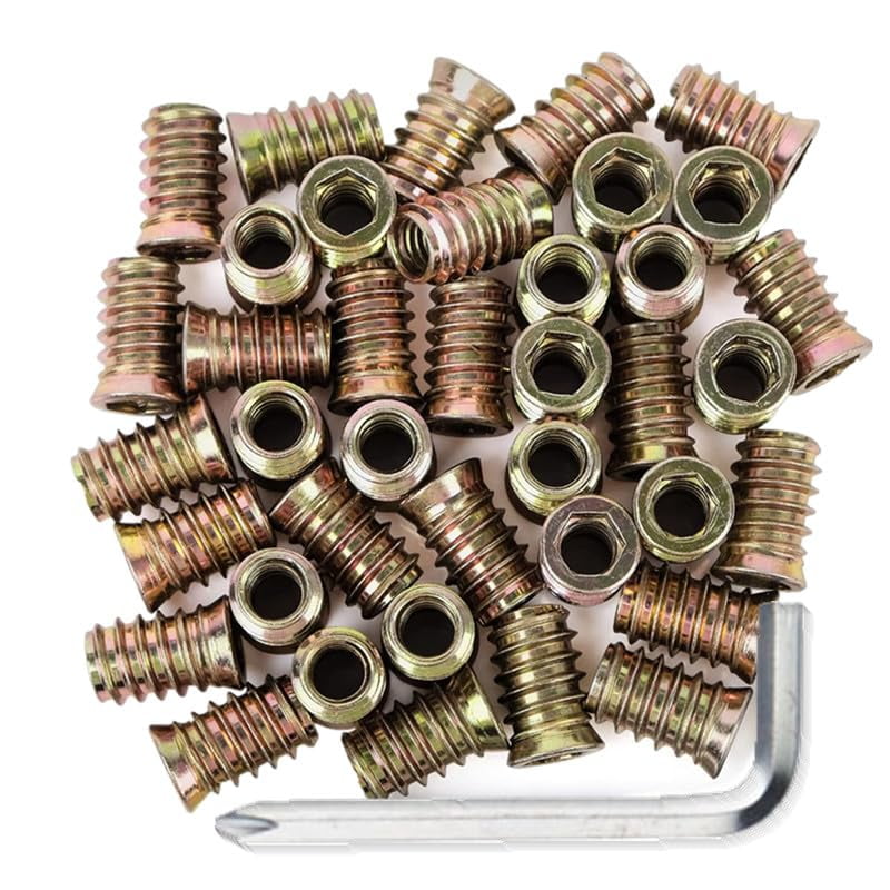 CERPXFF-Threaded Inserts for Wood Plastic 20 PCS Metal Screw in Nuts ...