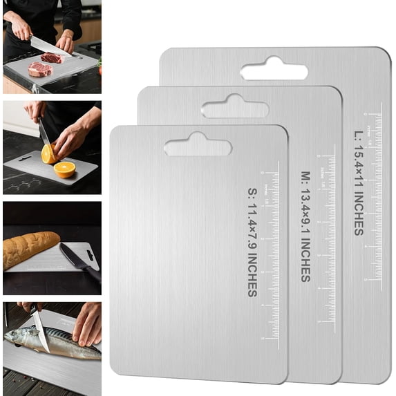 CERPXFF-Titanium Cutting Board - 100% Pure Titanium Metal Cutting Board ...
