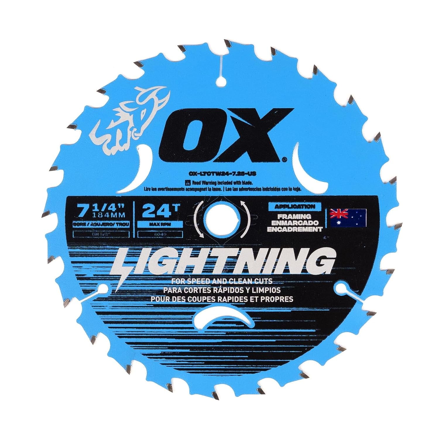 CERPXFF-Tools Lightning 7-1/4" Circular Saw Blade for Framing - 184mm ...