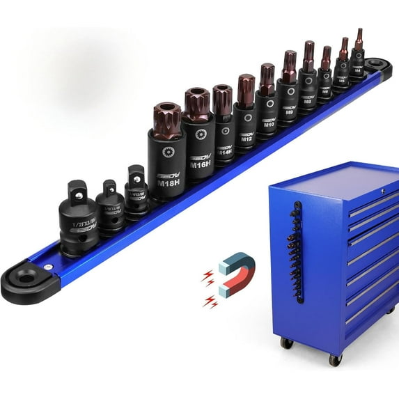 CERPXFF-Triple-Square Spline Bit Socket Set: 13-Piece Socket Set with ...