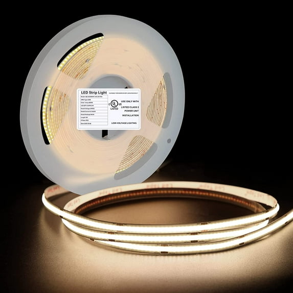 CERPXFF-UL-Listed COB LED Strip Light 4000K,5m/16.4ft DC 24V LED Strips ...
