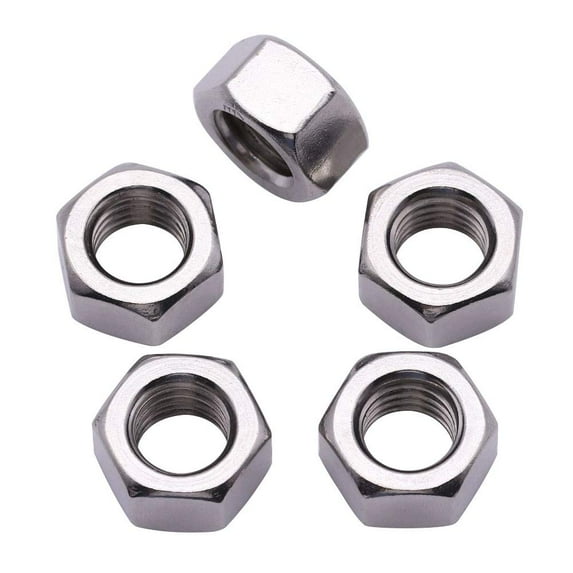 CERPXFF-UNC 1/2-13 Stainless Steel Hex Nuts, 304 SS (18/8), Grade A2-70 ...