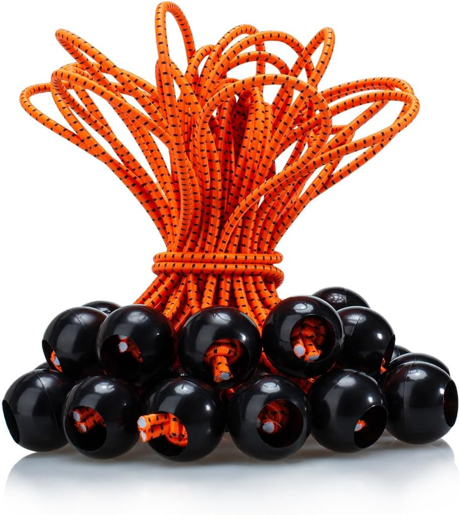 CERPXFF-Vibrant Orange Elastic Cords - Multipurpose Bungee Ropes for ...