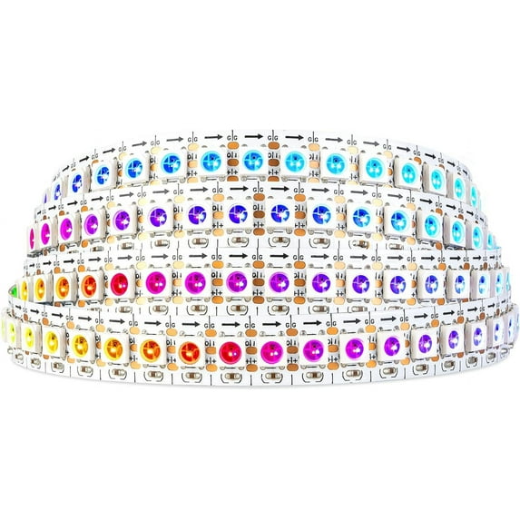CERPXFF-WS2812B LED Strip Light 3.3FT/1M 144LEDs/m Individually ...