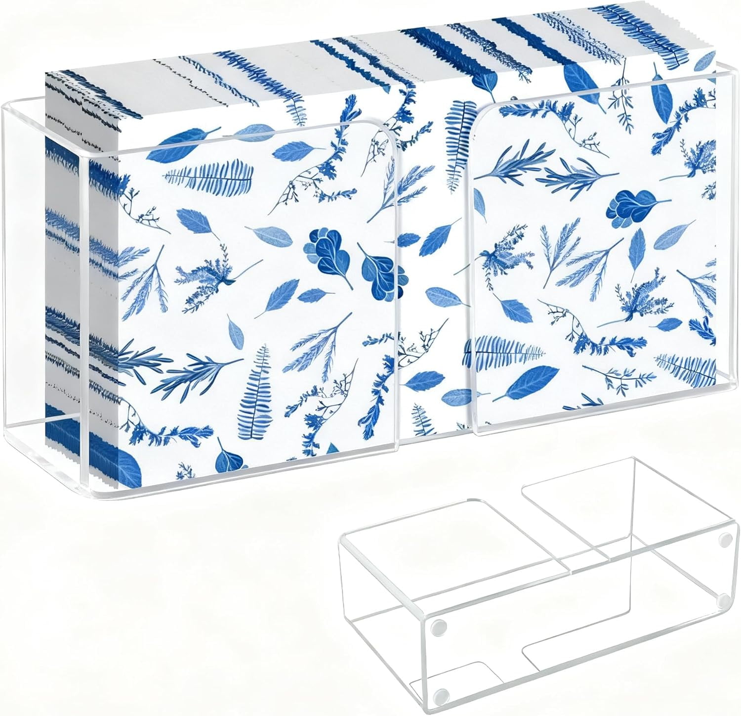 CERPXFF-Waterproof Acrylic Towel & Napkin Holder - Clear Vertical Stand ...