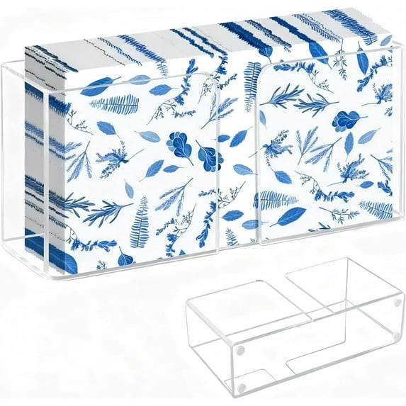 CERPXFF-Waterproof Acrylic Towel & Napkin Holder - Clear Vertical Stand ...