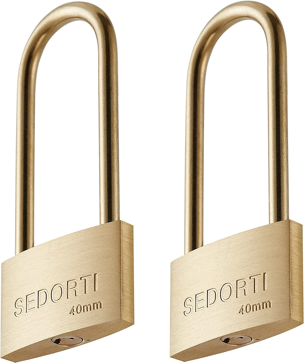 CERPXFF-Weather Proof Lock, Keyed Alike Solid Brass Padlocks with Long ...