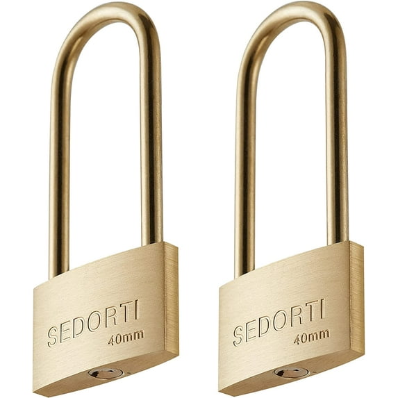 CERPXFF-Weather Proof Lock, Keyed Alike Solid Brass Padlocks with Long ...