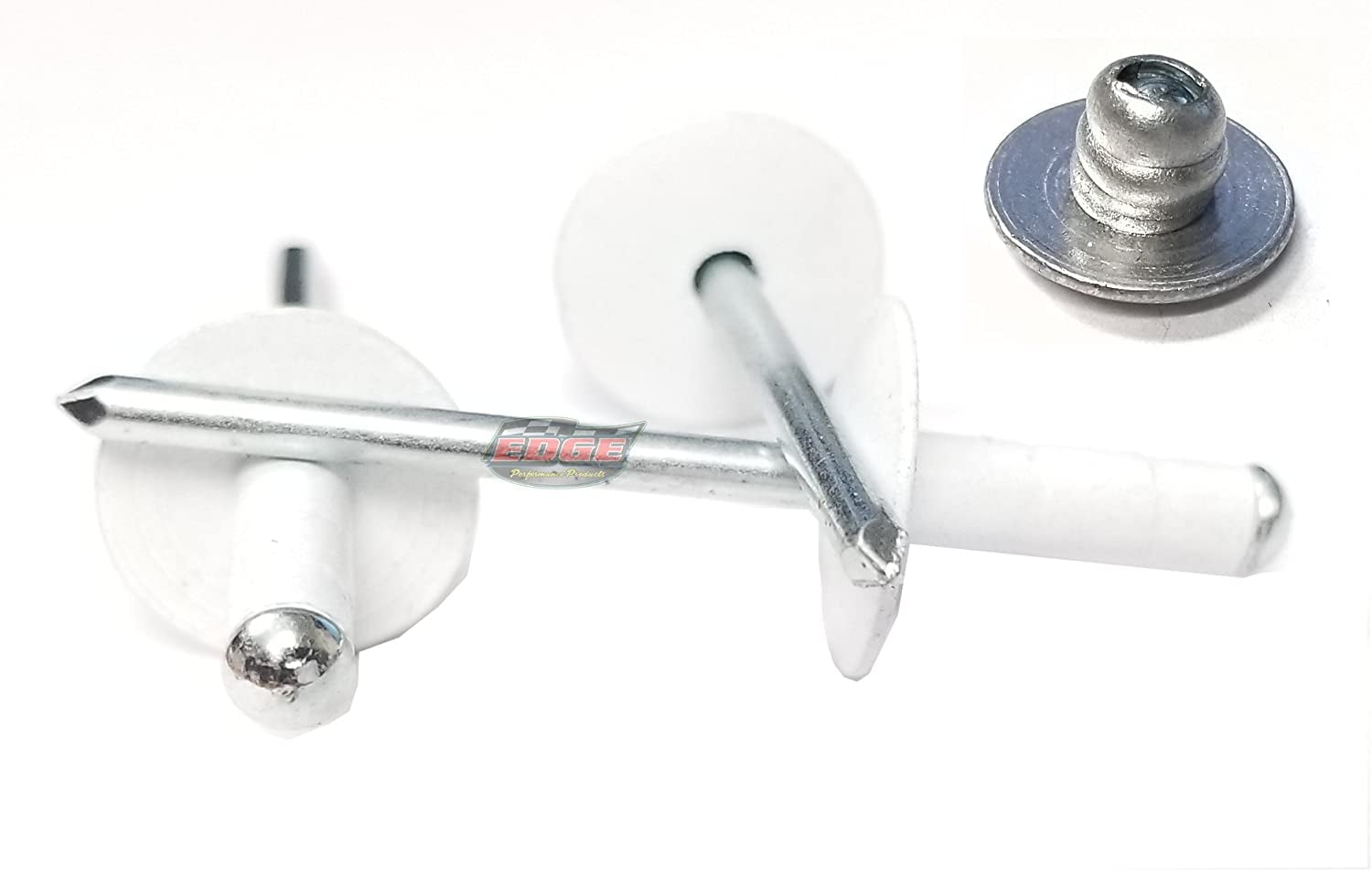 CERPXFF-White 3/16" Aluminum Large Head with Steel Mandrel Multi Grip ...