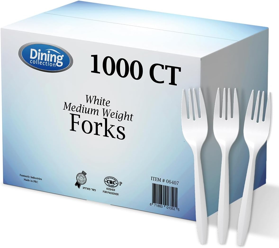 CERPXFF-White Plastic Forks – 1,000 Count - Disposable Medium Weight ...