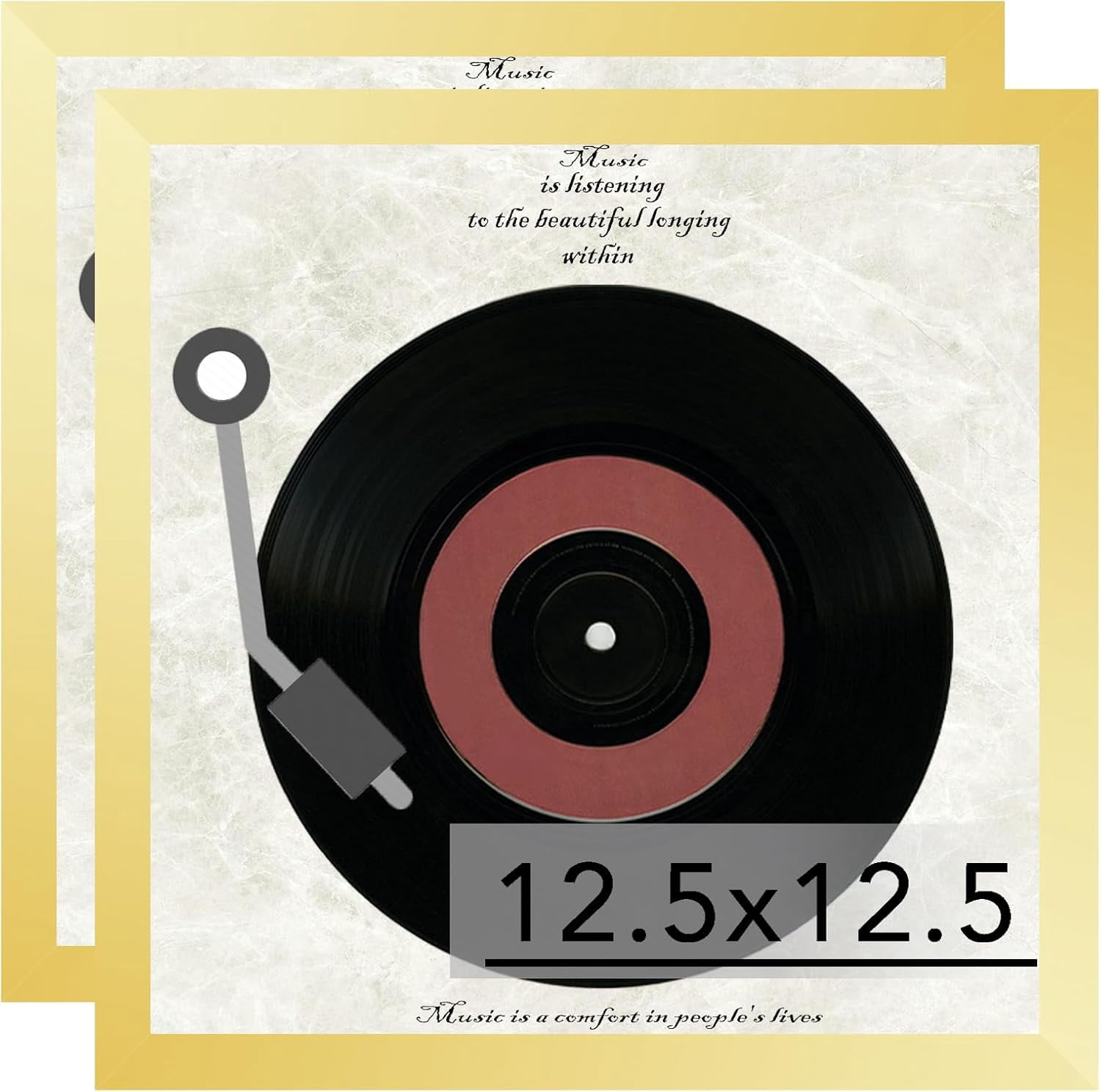 CERPXFF-Wood Vinyl Record Frame for the Wall, Display 12.5x12.5 Album ...