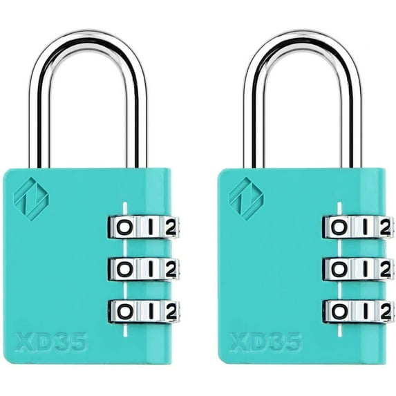CERPXFF-XD35 Combination Lock, 3-Digit Padlock for School Gym Sports ...