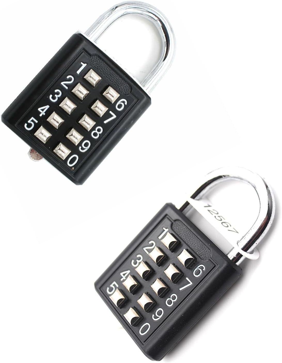 CERPXFF-ZENG 10-Button Combination Padlock – Pre-Set 5-Digit ...