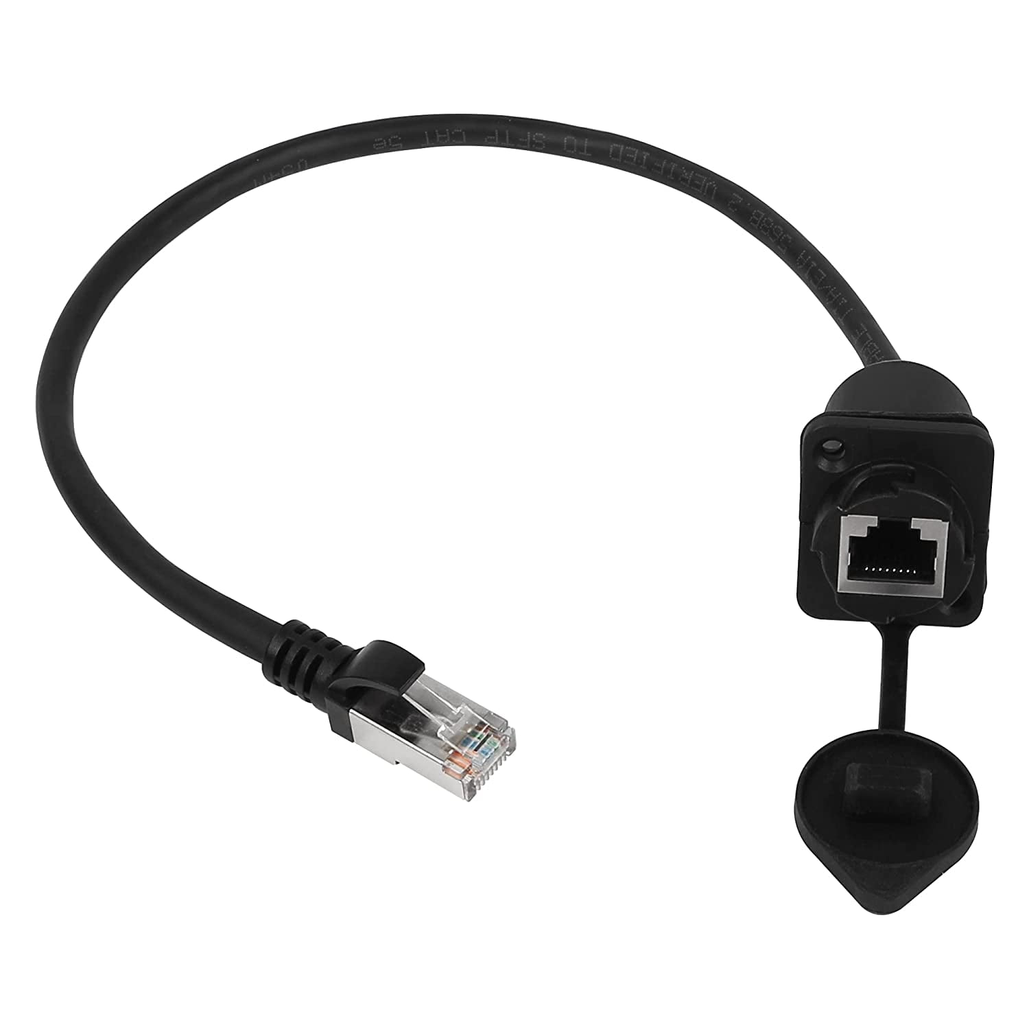CERRXIAN 35cm RJ45 Male to Female Cat5 5e 6 Waterproof Panel Mount LAN ...