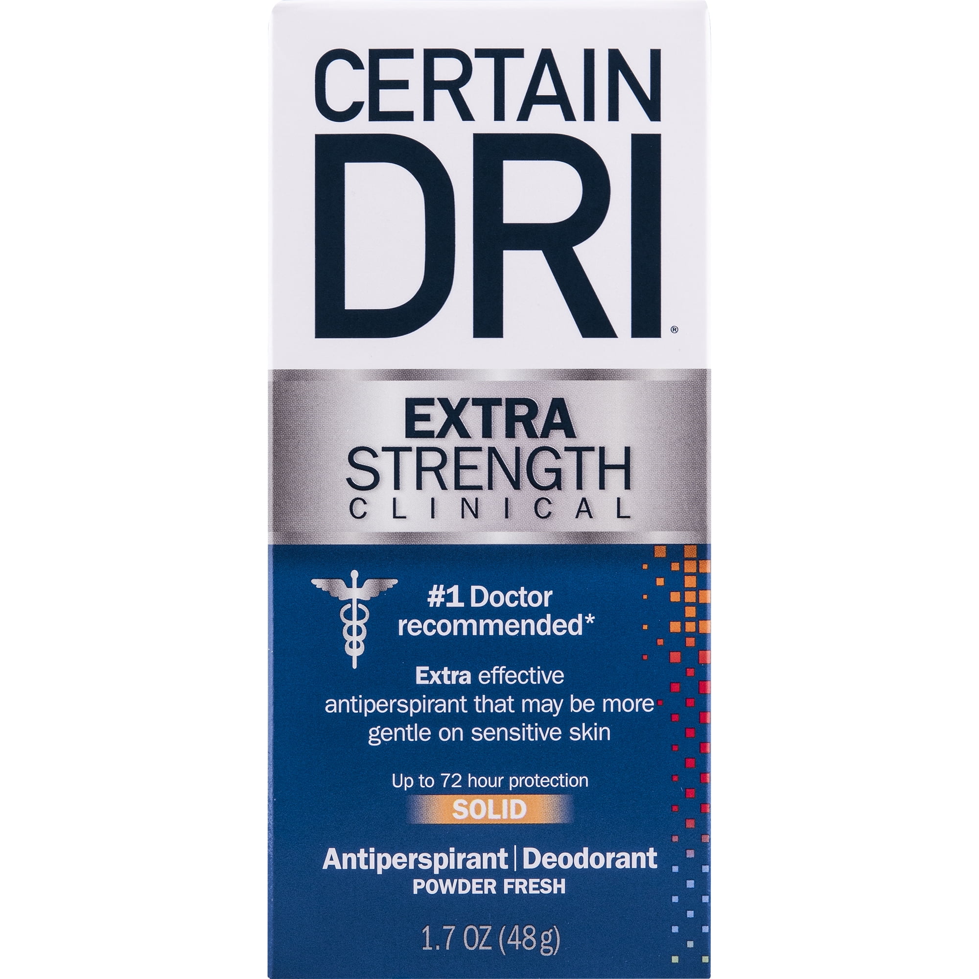 Certain Dri Clinical Strength Solid Antiperspirant, 72-Hour Protection ...