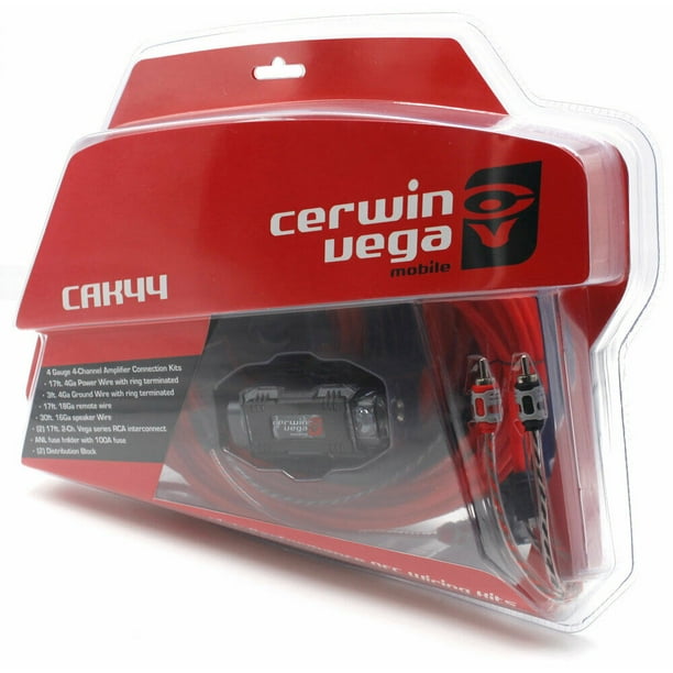 CERWIN VEGA® CAK44 4 GAUGE 4-CHANNEL AMPLIFIER CONNECTION KIT - 17 FT ...