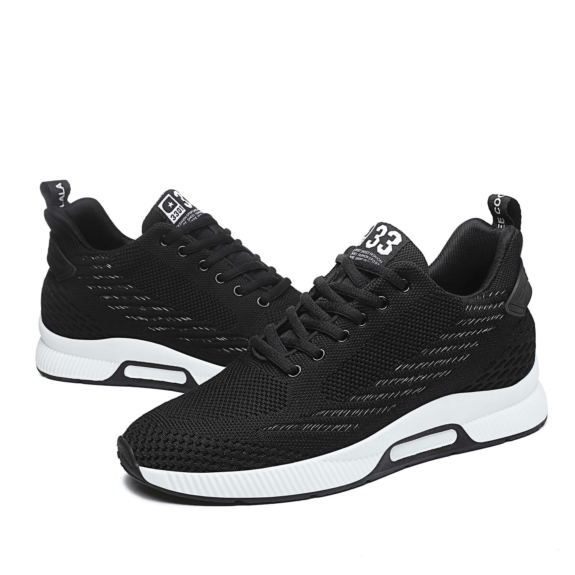 CERYTHRINA Mens Elevator Sneakers Lace up Sports Shoes Invisible Height ...