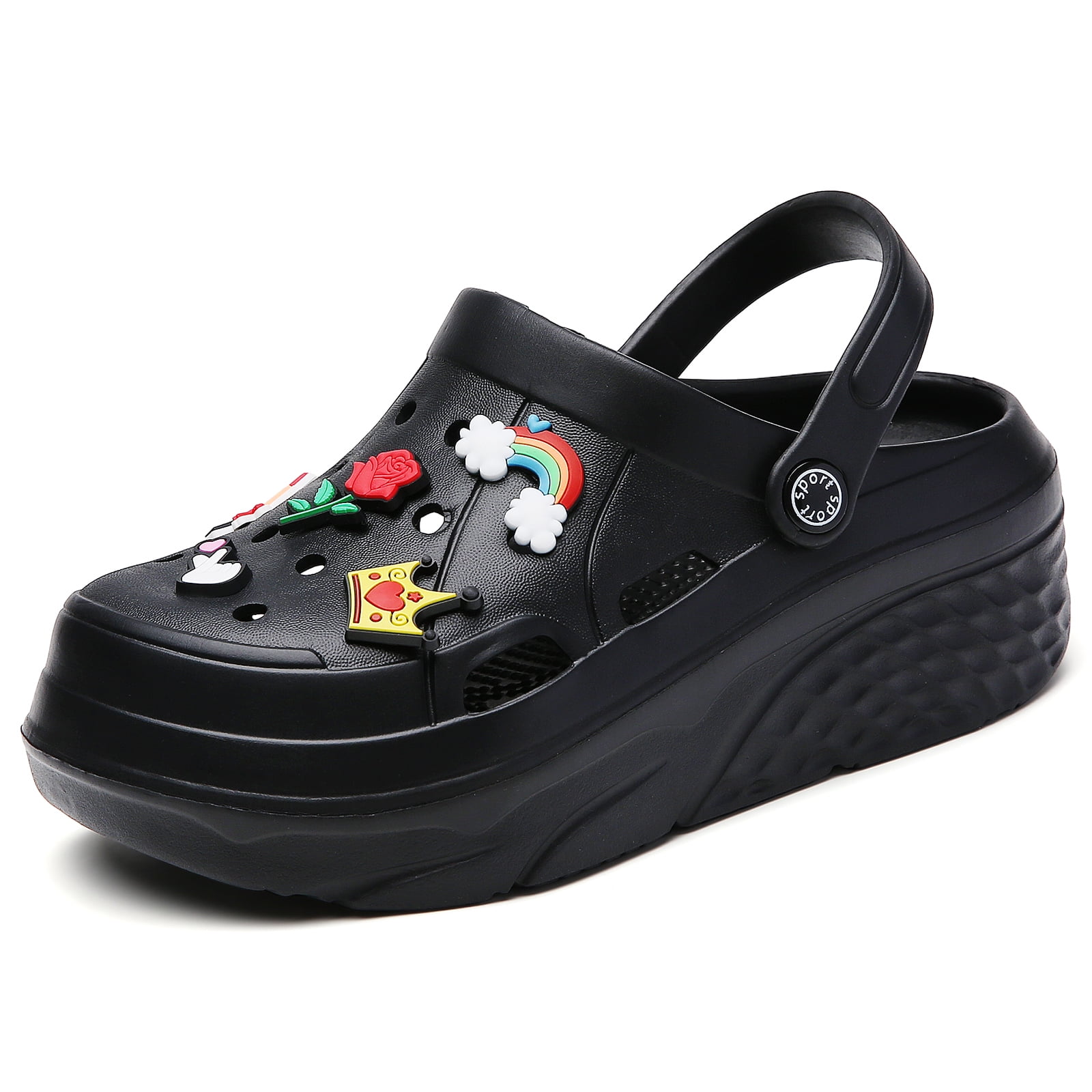CERYTHRINA Womens Platform Clogs 2 in High Heels Mules Gardener ...