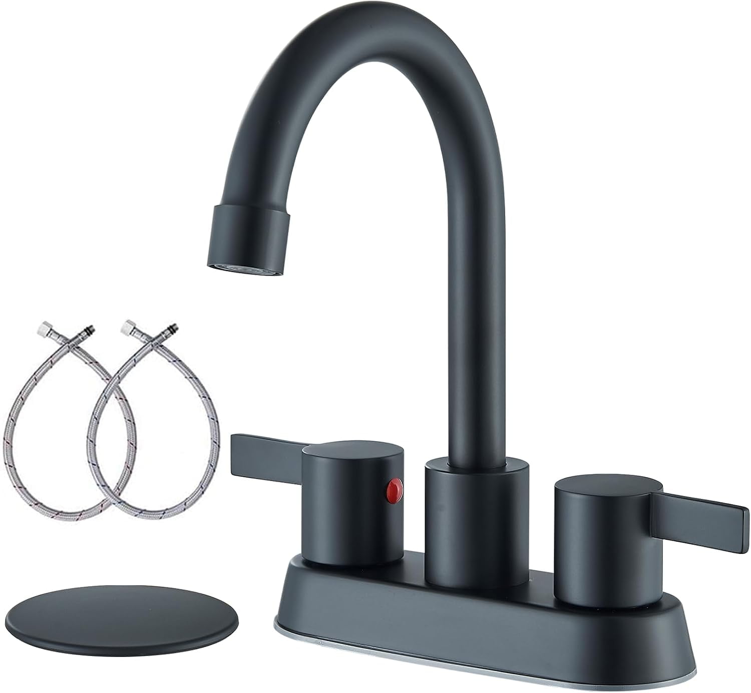 Cesinkin 4" Centerset Bathroom Faucet, Matte Black - Walmart.com