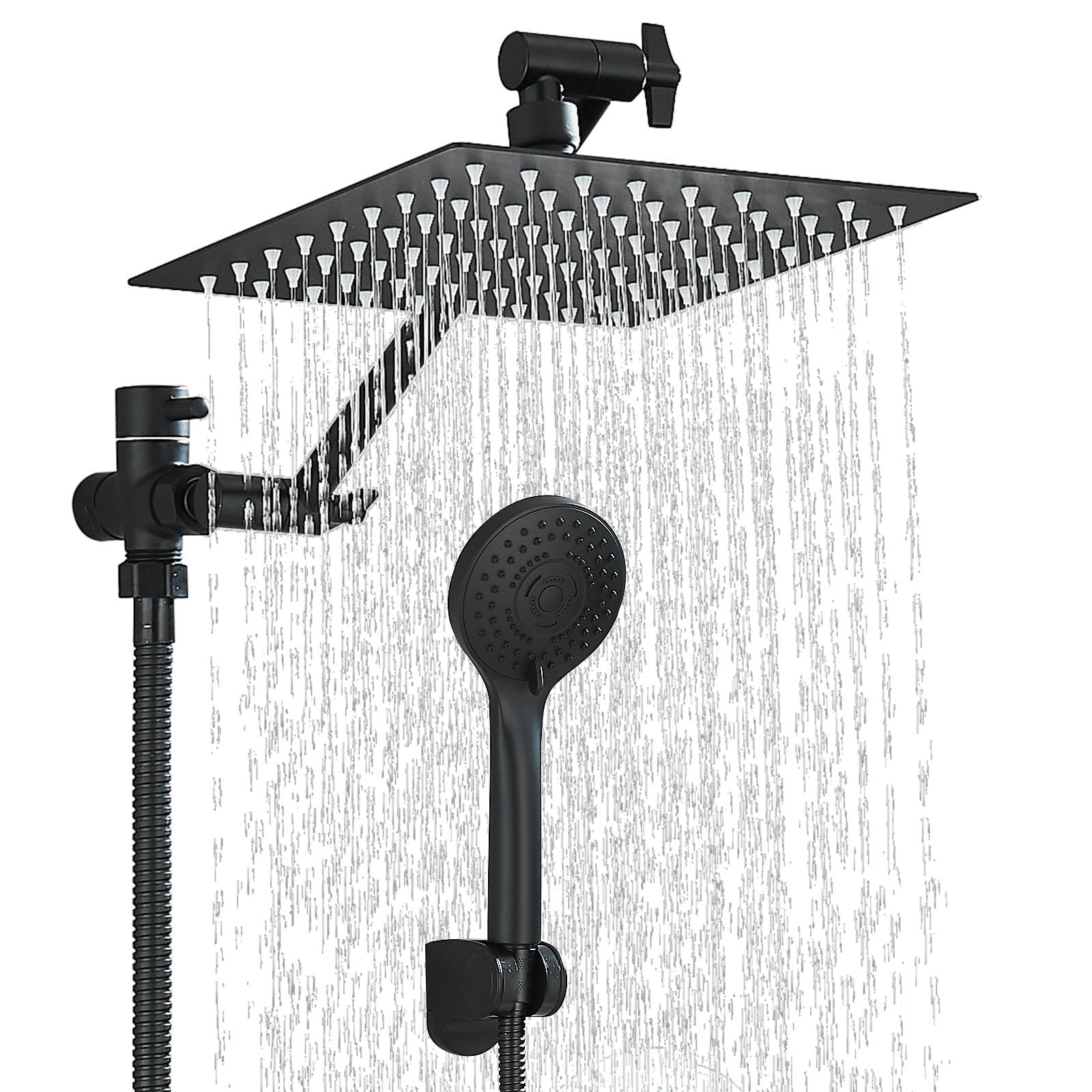 CES 8 Inch All Metal 3-Way Rain Shower Head, High Pressure Shower Head ...