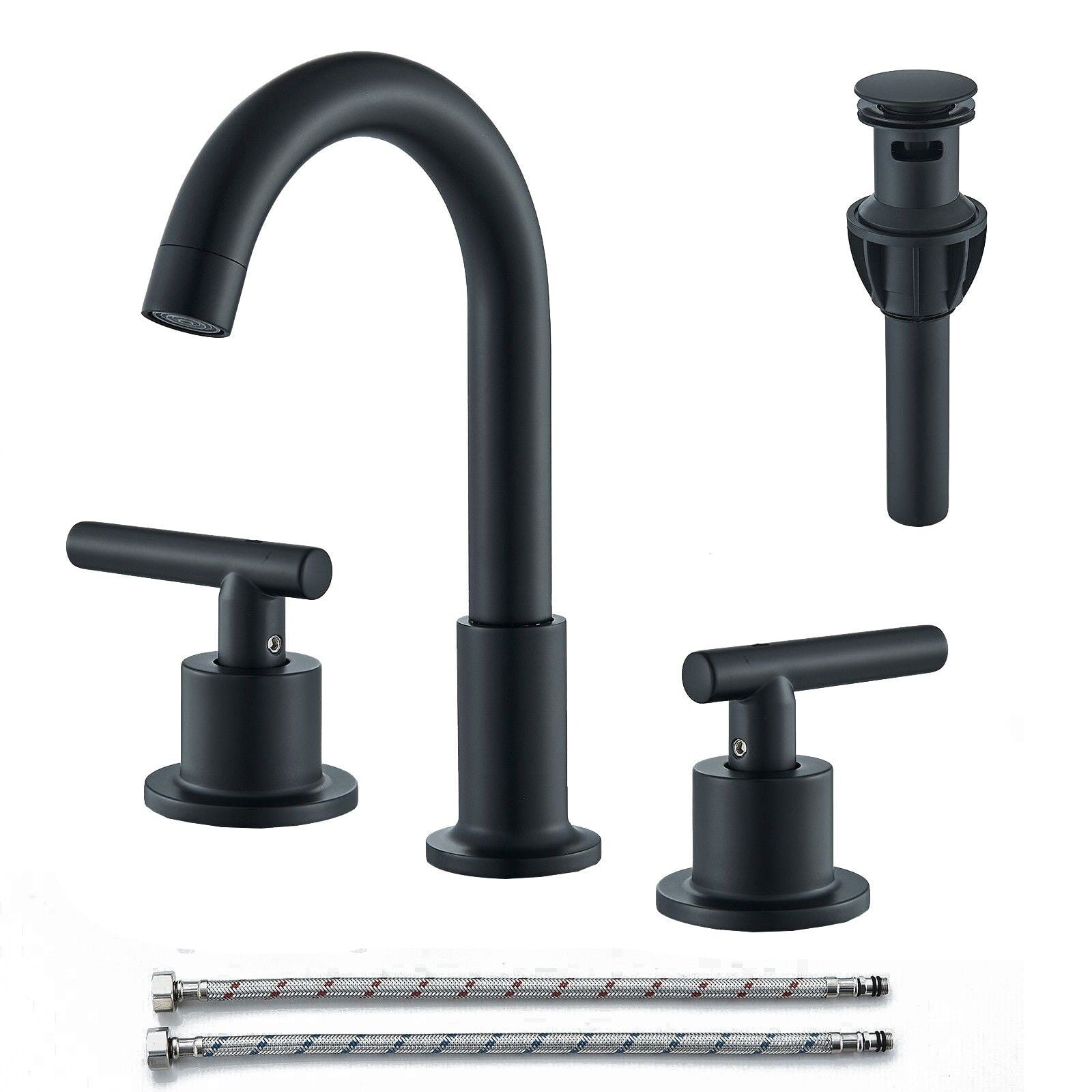 CES Bathroom Basin Sink Faucet 3 Hole Dual Handle Waterfall Vanity ...